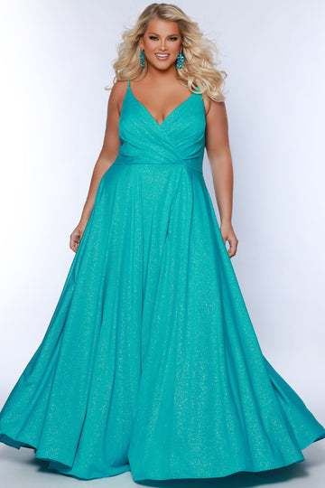 Curvy Plus Size Aline Prom Dress - Sydney's Closet SC7375
