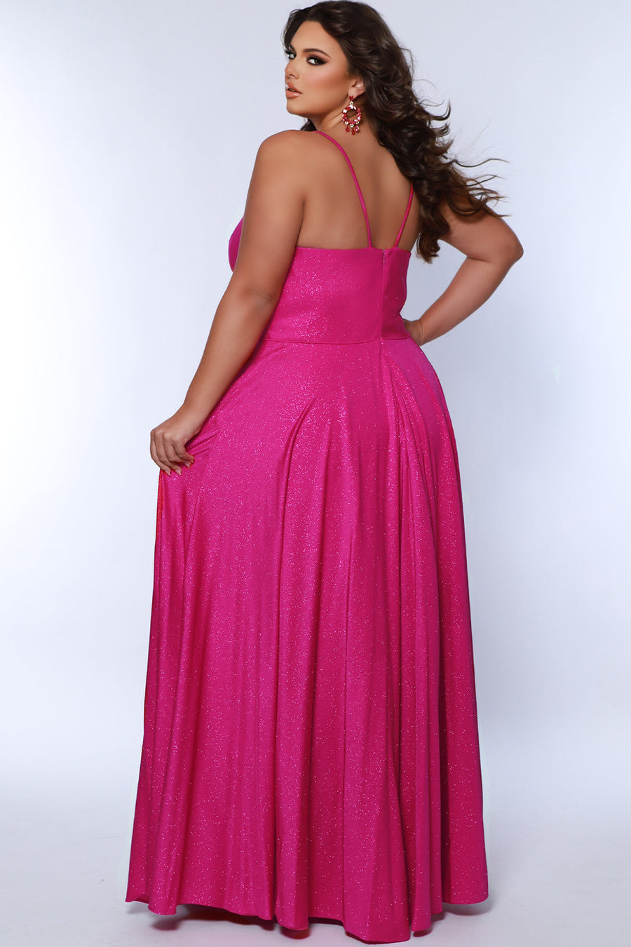 Curvy Plus Size Aline Prom Dress - Sydney's Closet SC7375