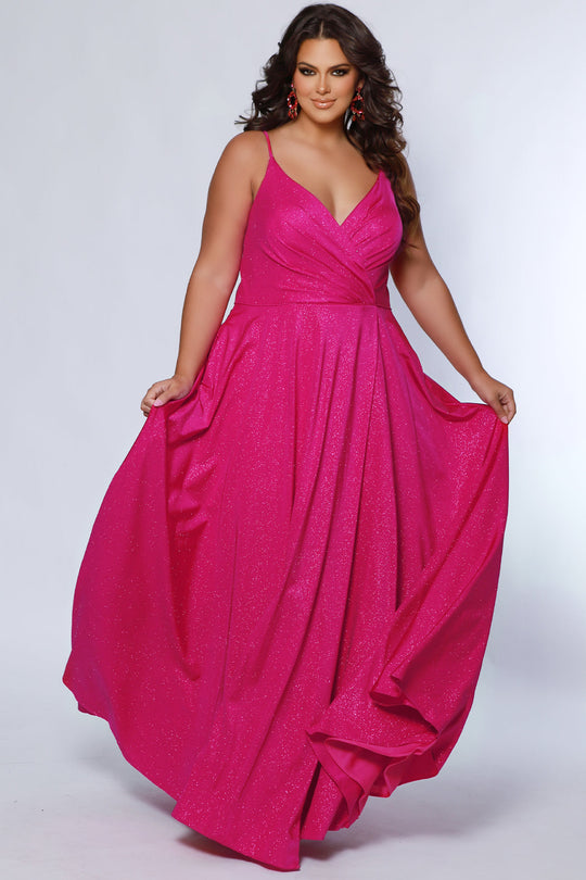 Curvy Plus Size Aline Prom Dress - Sydney's Closet SC7375