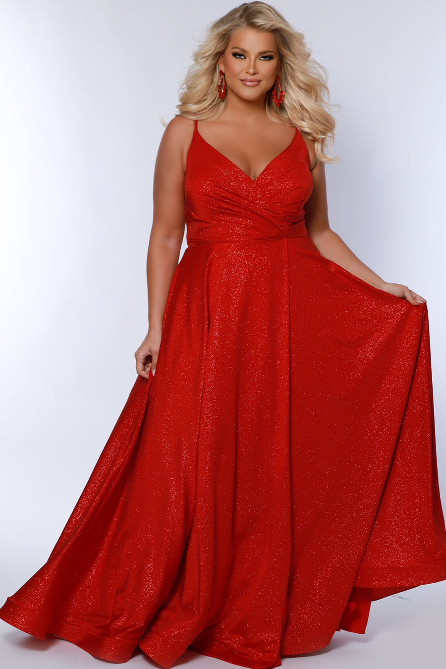 Curvy Plus Size Aline Prom Dress - Sydney's Closet SC7375