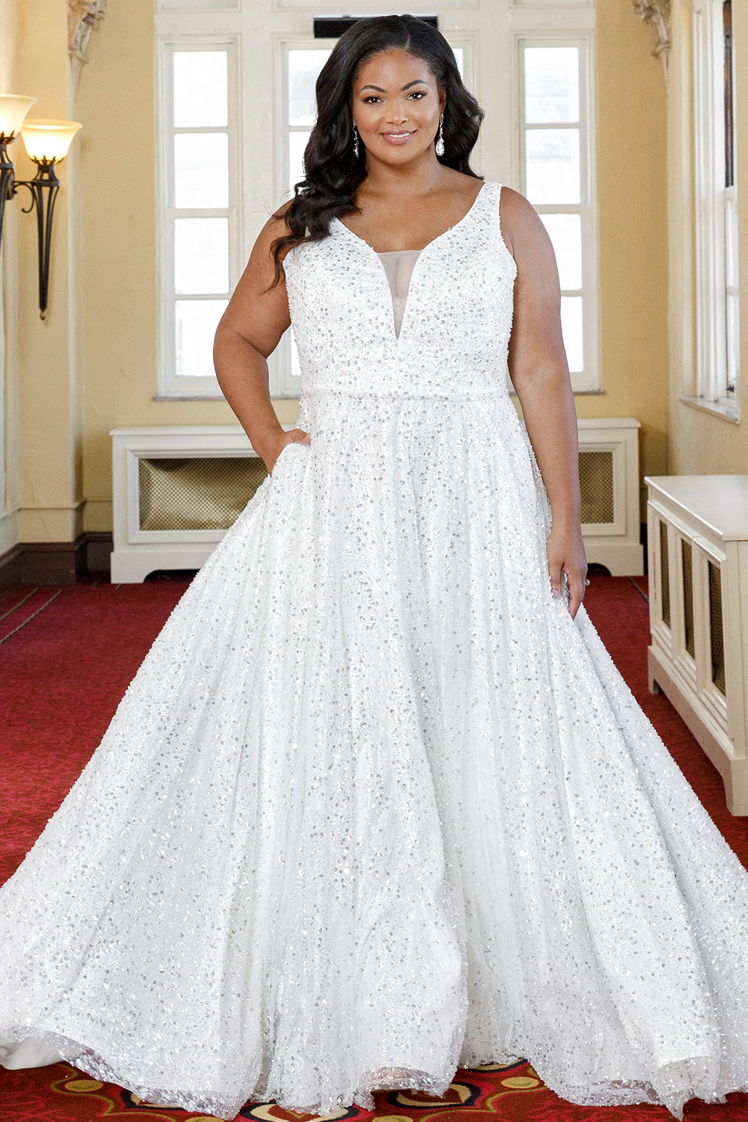 Plus Size Coco Sparkly Wedding Dress - MB2311 – Sydney's Closet